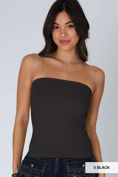 Mazie Two Layer Tube Top, Black – North & Main Clothing Company