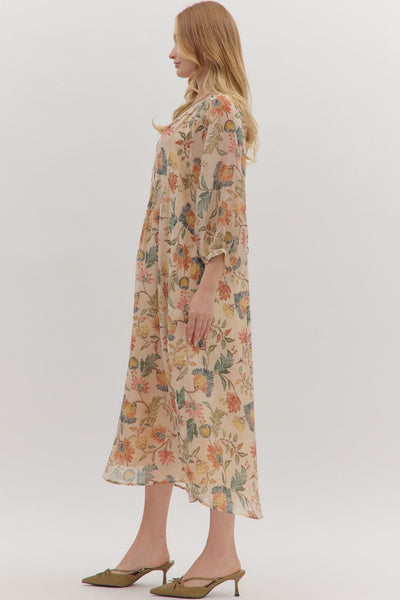 Kendra Midi Dress, Ecru – North & Main Clothing Company